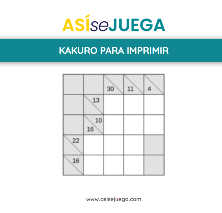Cómo se juega el Kakuro >> Estrategias para Ganar!